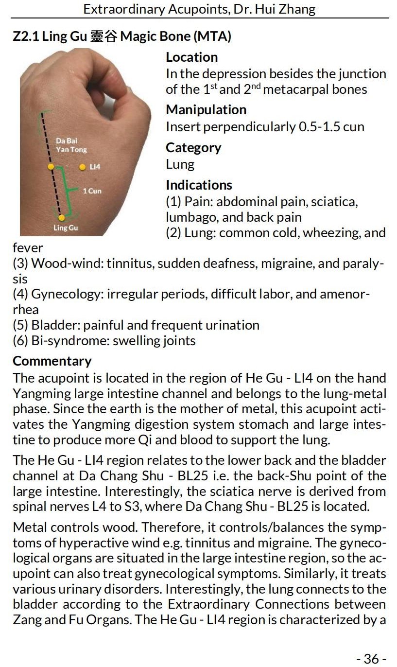 Extraordinary Acupoints: Atlas of Application - Dr. Hui Zhang Ph.D